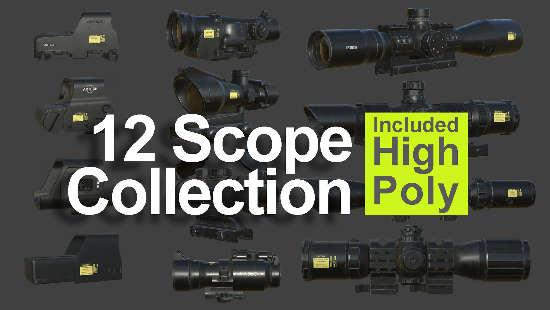 ArtStation - Weapon - Scope Collection | Game Assets