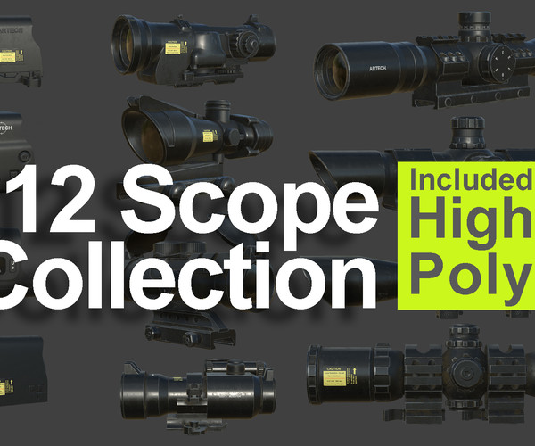 ArtStation - Weapon - Scope Collection | Game Assets