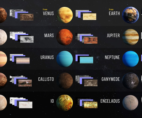 ArtStation - SOLAR SYSTEM IN 16K texture pack | Artworks