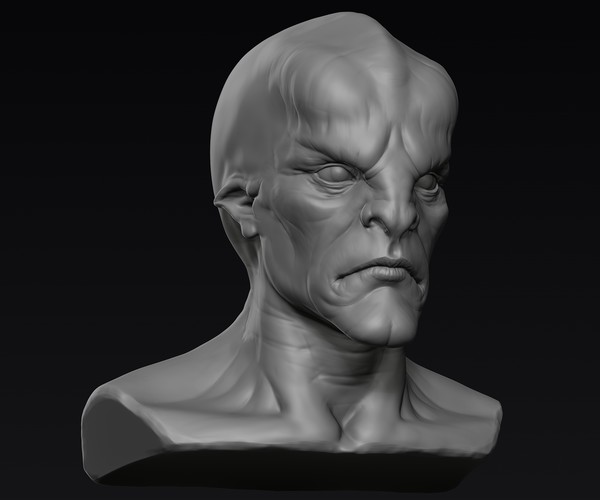 ArtStation - Alien Head 02 | Resources