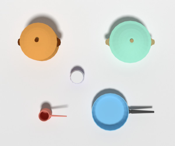 ArtStation - Low Poly Cartoon Kitchen Items | Resources