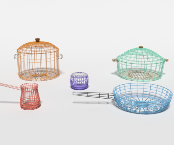 ArtStation - Low Poly Cartoon Kitchen Items | Resources