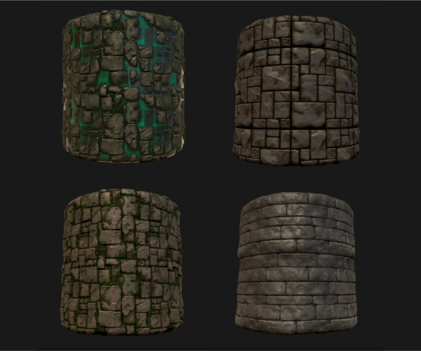 ArtStation - Stylized Wall Materials - Substance Painter | Resources