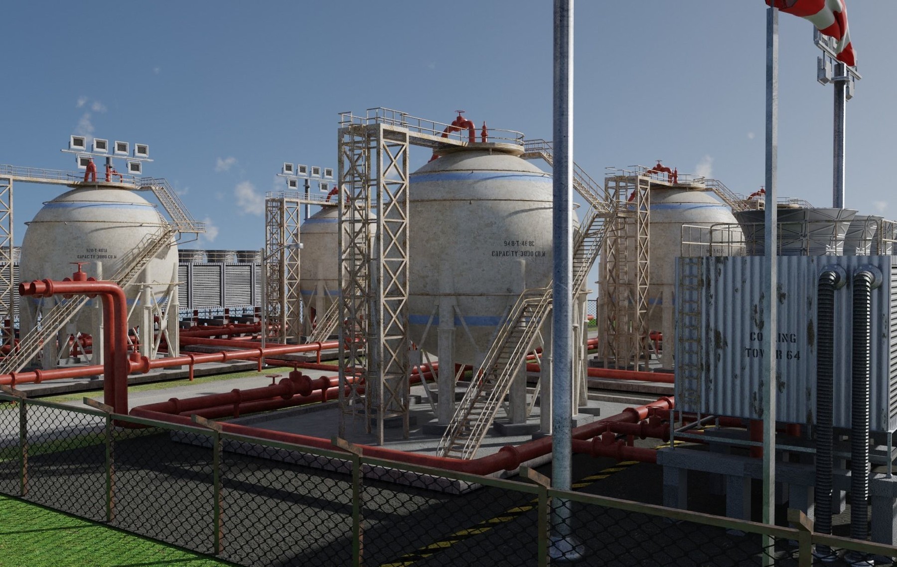 ArtStation - Petroleum Refinery Storage Tanks | Resources