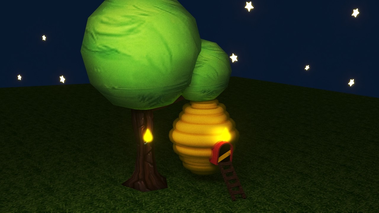 ArtStation - Lowpoly Bee House (untextured) | Game Assets