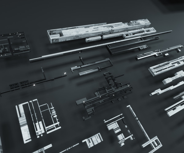 ArtStation - 3D Greebles set 3 | Resources