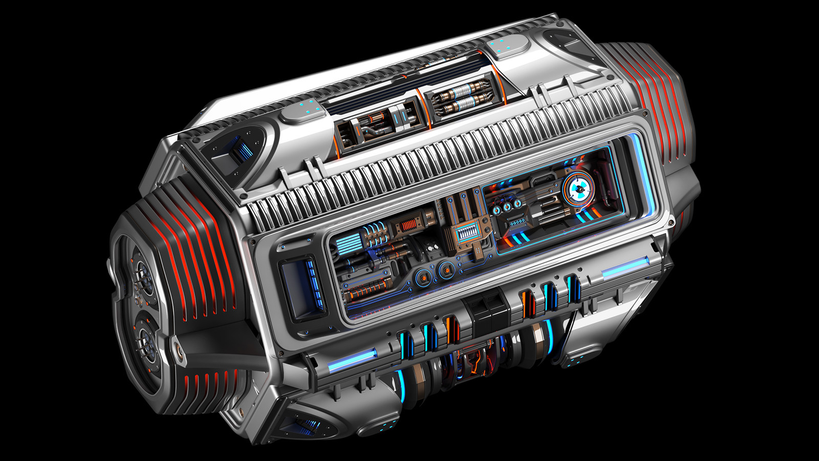 ArtStation - Sci Fi Mega Engine KITBASH 3D model | Resources