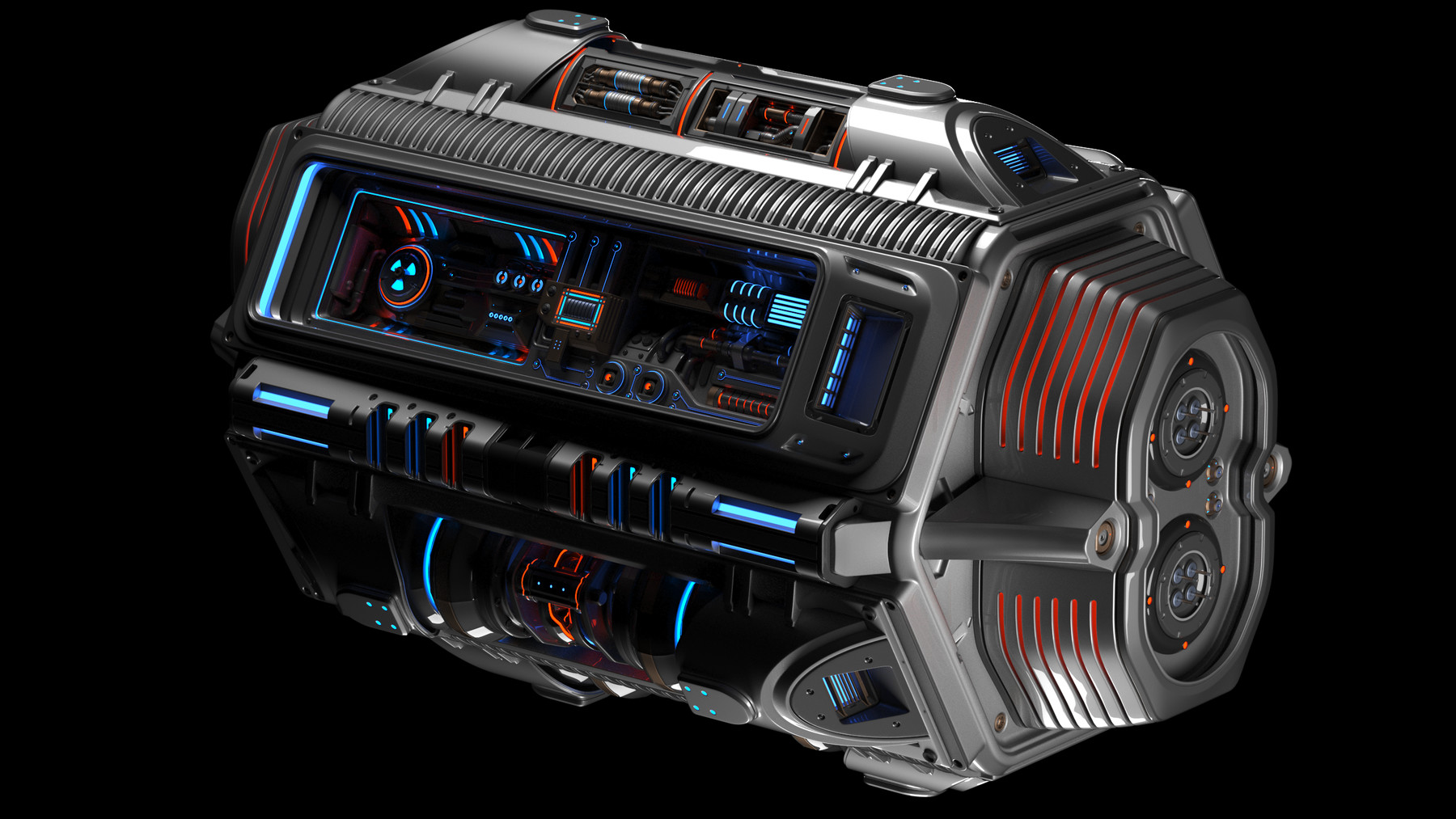 ArtStation - Sci Fi Mega Engine KITBASH 3D model | Resources