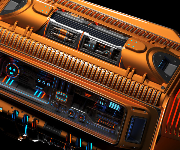 ArtStation - Sci Fi Mega Engine KITBASH 3D model | Resources