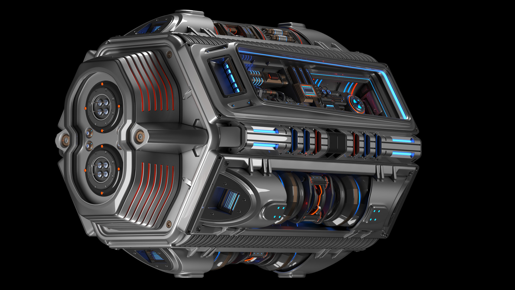 ArtStation - Sci Fi Mega Engine KITBASH 3D model | Resources