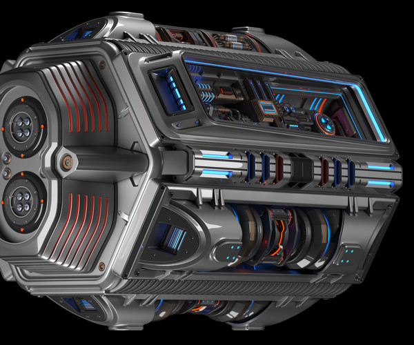 ArtStation - Sci Fi Mega Engine KITBASH 3D model | Resources