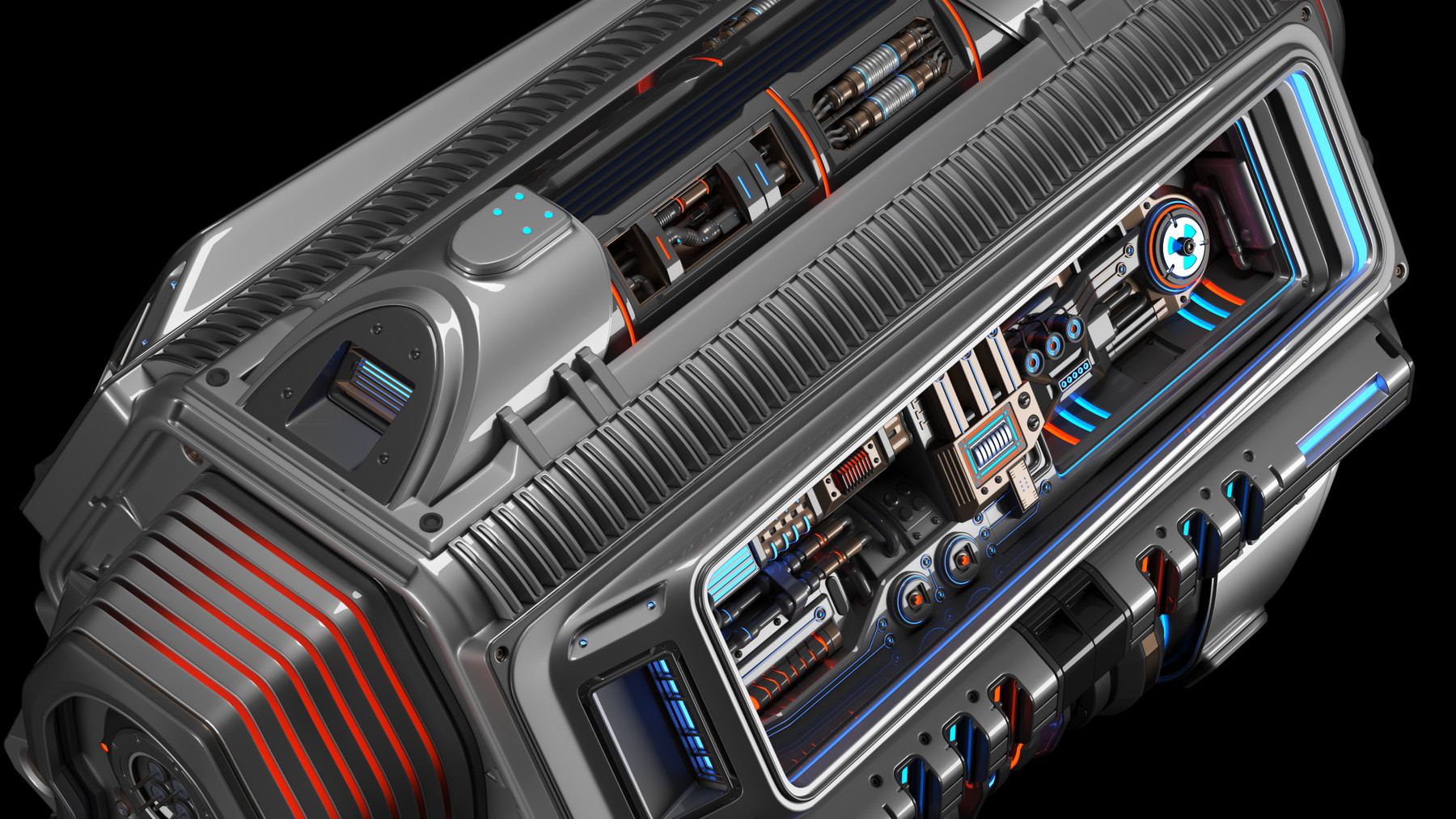 ArtStation - Sci Fi Mega Engine KITBASH 3D model | Resources