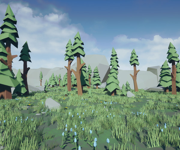 ArtStation - Low poly nature environment pack | Game Assets