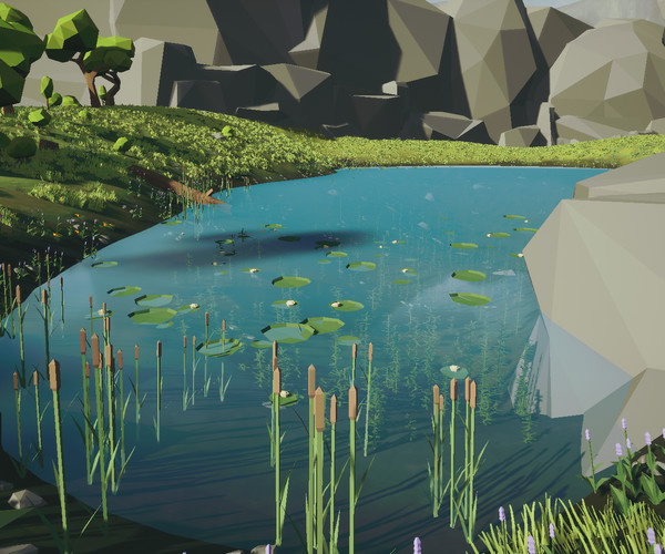 ArtStation - Low poly nature environment pack | Game Assets