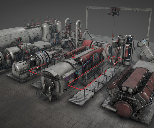 ArtStation - Machinery compartment devices pack for Unity | Game Assets