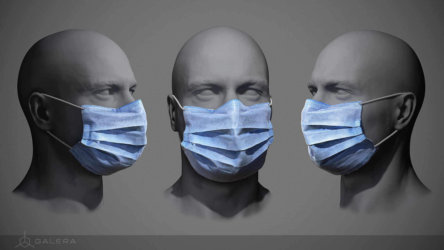 ArtStation - Disposable COVID-19 Mask - Game Ready Scan Based Model ...