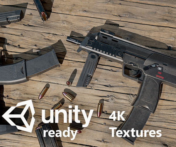 ArtStation - MP7 submachinegun 4K PBR Textures AAA Low-poly 3D model ...