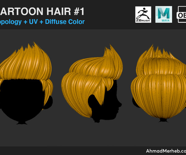 ArtStation - Cartoon Hair #1 | Resources