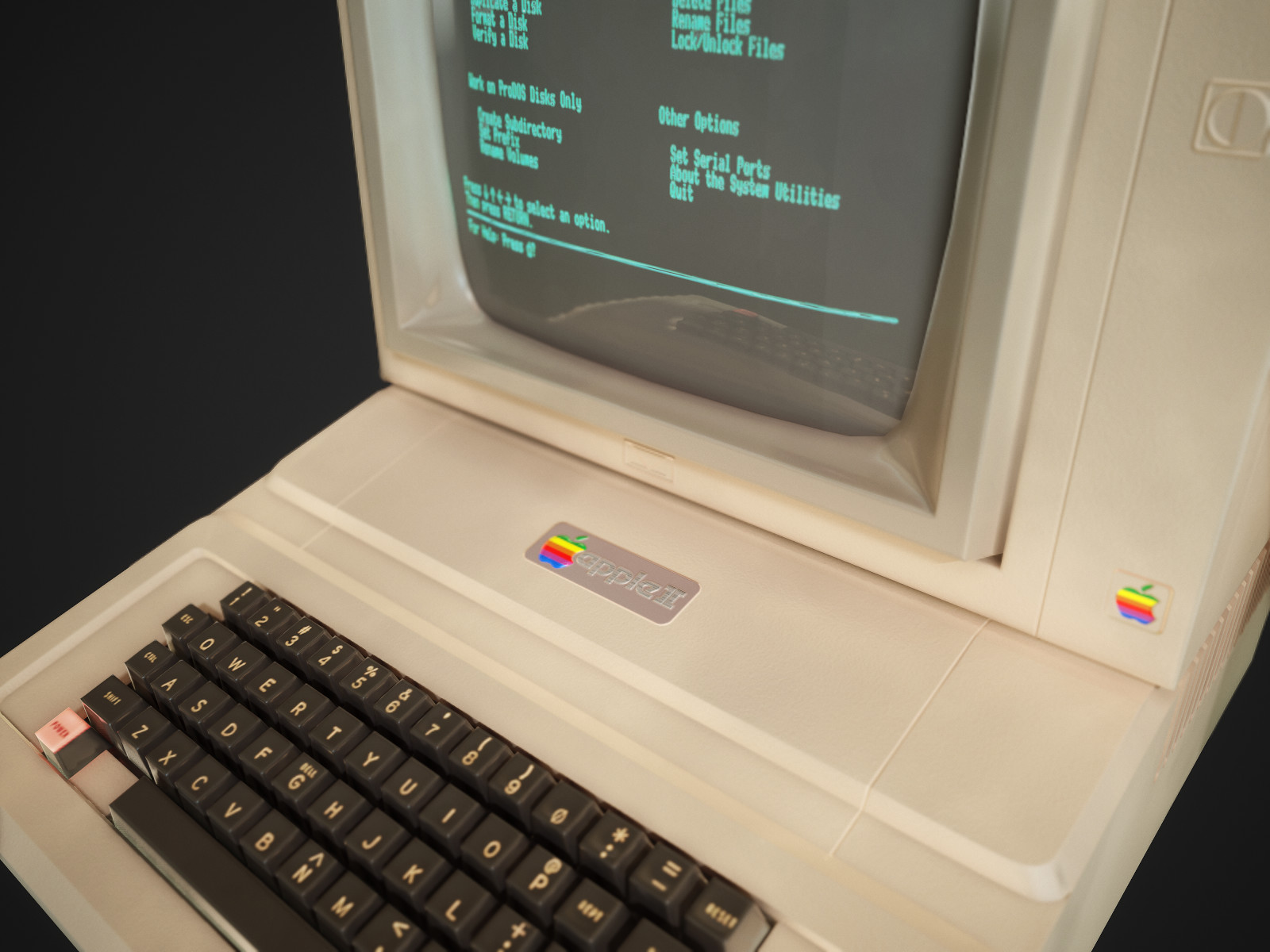 ArtStation - Apple II computer - PBR Game Ready model VR-AR Low-poly ...