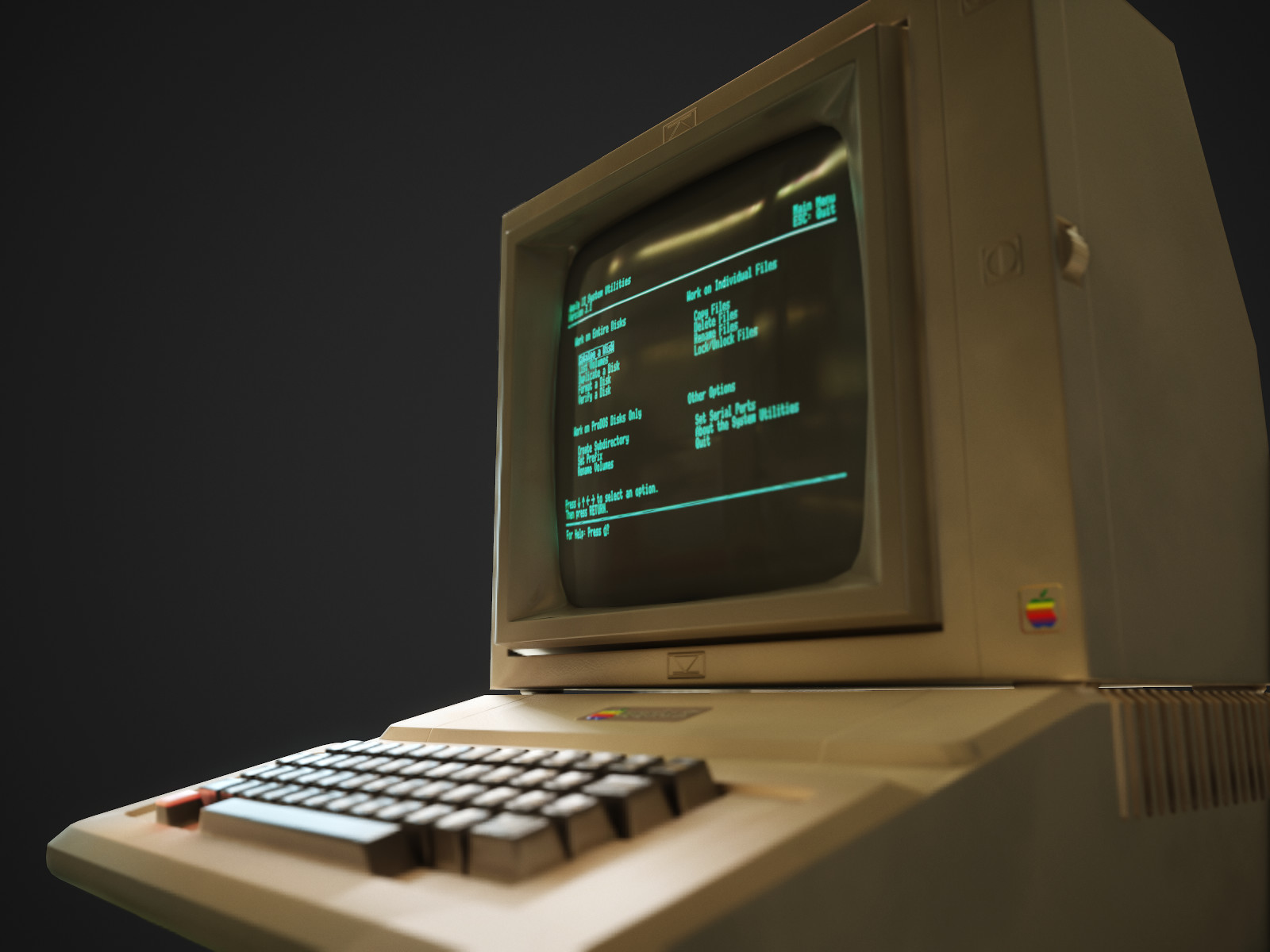 ArtStation - Apple II computer - PBR Game Ready model VR-AR Low-poly ...