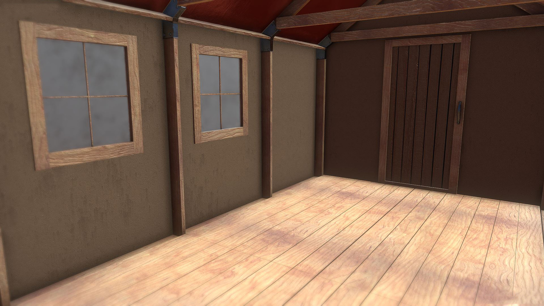 ArtStation - Game Ready Modular Shed | Game Assets