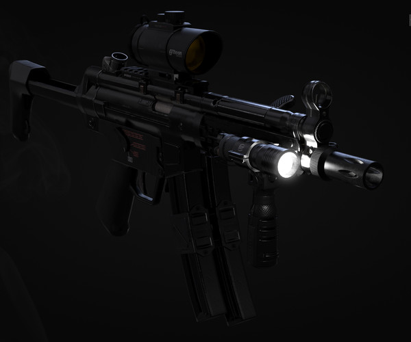 ArtStation - H&K MP5A3 pack (standard factory version and accessories ...