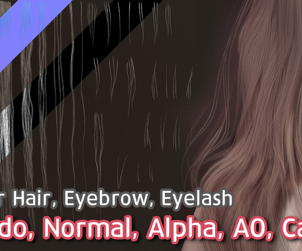 ArtStation - Hair Textures for real-time game character (4K) | Resources