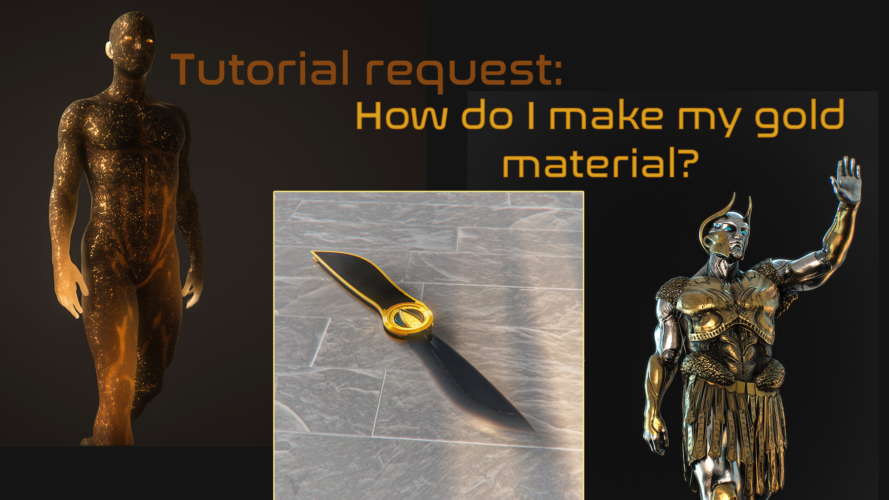 ArtStation - Gold material design | Tutorials