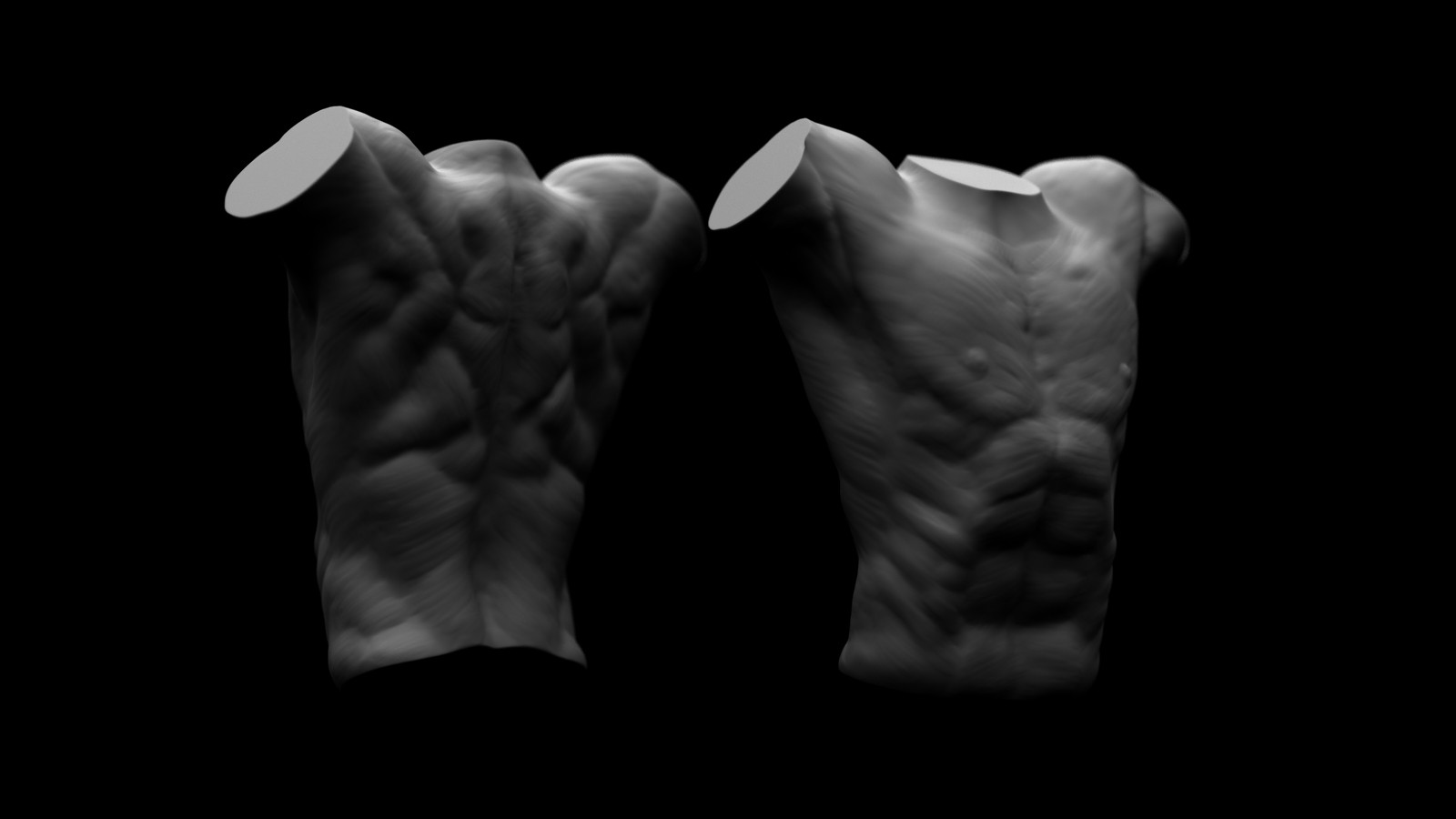 ArtStation - Torso: Hi-poly + lowpoly | Game Assets