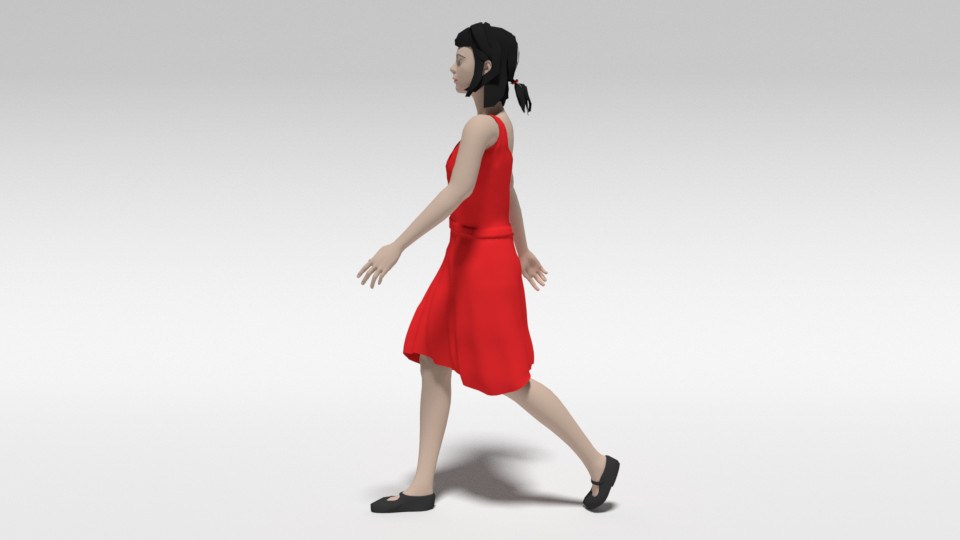 ArtStation - Cartoon Walking Woman | Resources