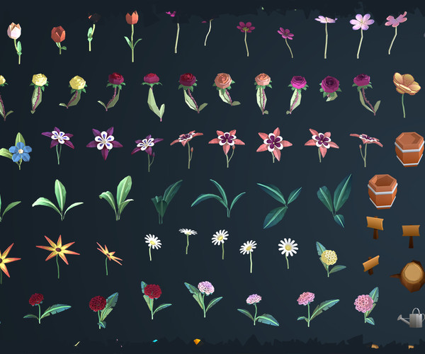 ArtStation - Mega Sprites pack - lots of pre-rendered props | Game Assets