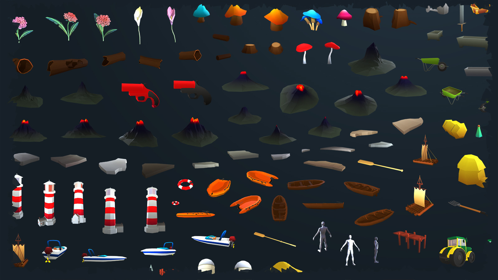 ArtStation - Mega Sprites pack - lots of pre-rendered props | Game Assets