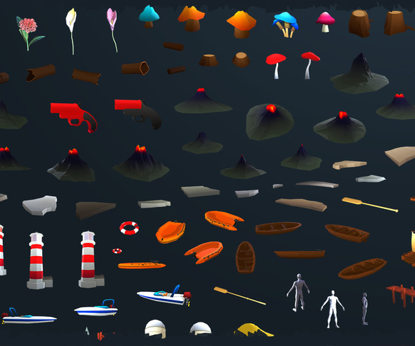 ArtStation - Mega Sprites pack - lots of pre-rendered props | Game Assets