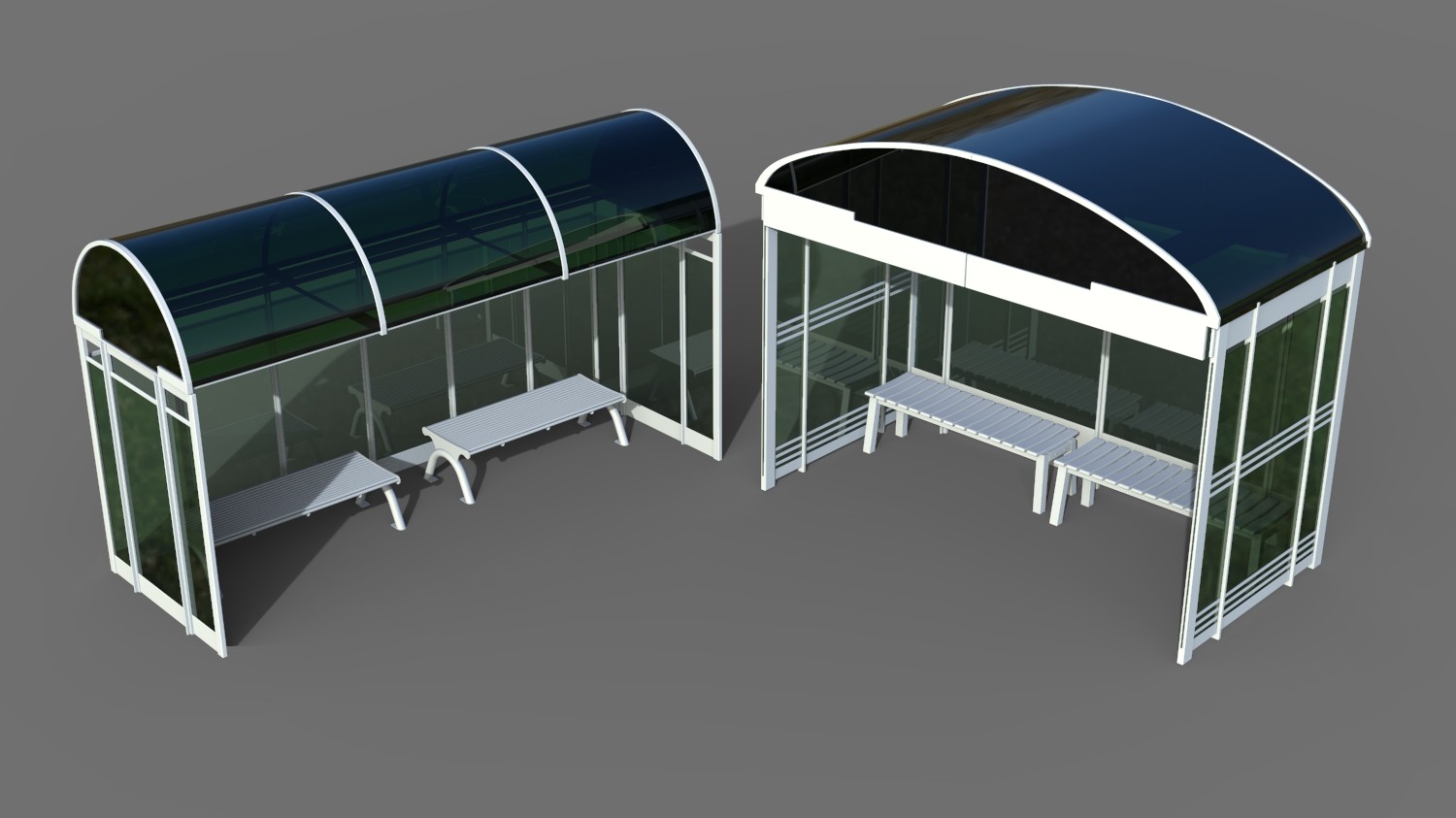 ArtStation - Bus Stops - 24 pieces | Game Assets