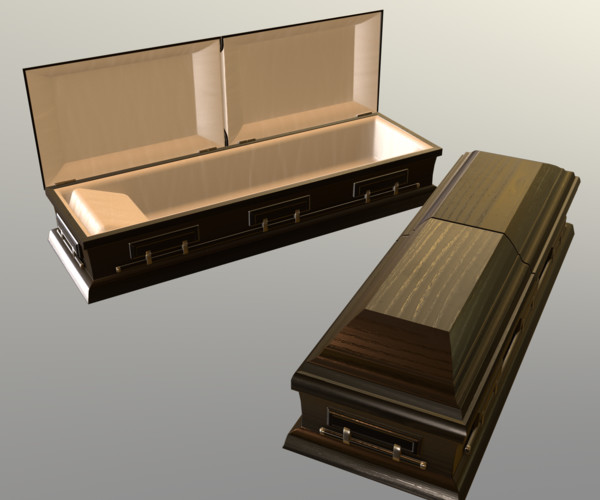 ArtStation - Wooden Casket Black | Game Assets