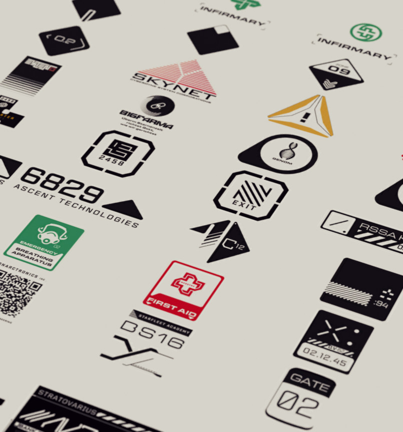 ArtStation - 247 Cyberpunk Decals Vol-01 | Game Assets