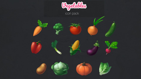 ArtStation - 2D Vegetables High qualiry pack | Game Assets