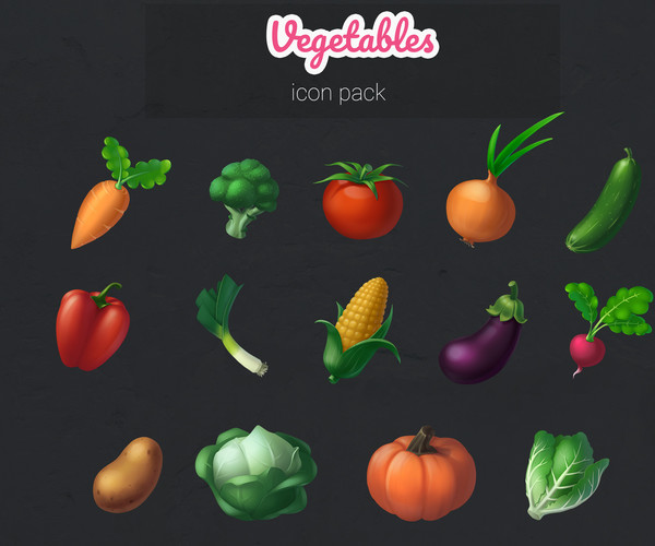 ArtStation - 2D Vegetables High qualiry pack | Game Assets