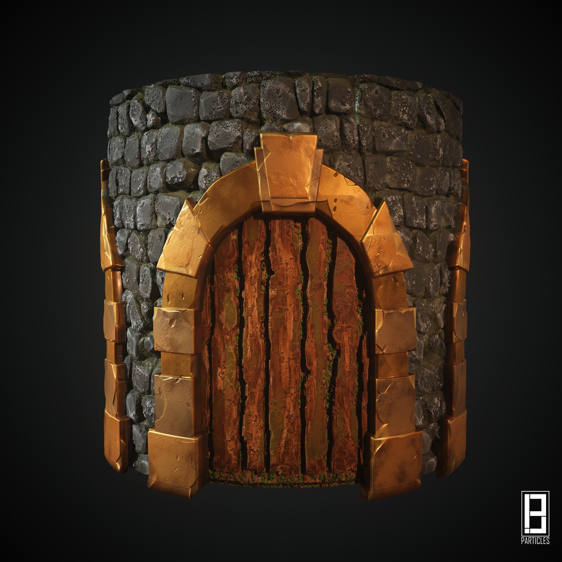 ArtStation - 4k PBR Texture Of Stylized Stone wall Door | Resources