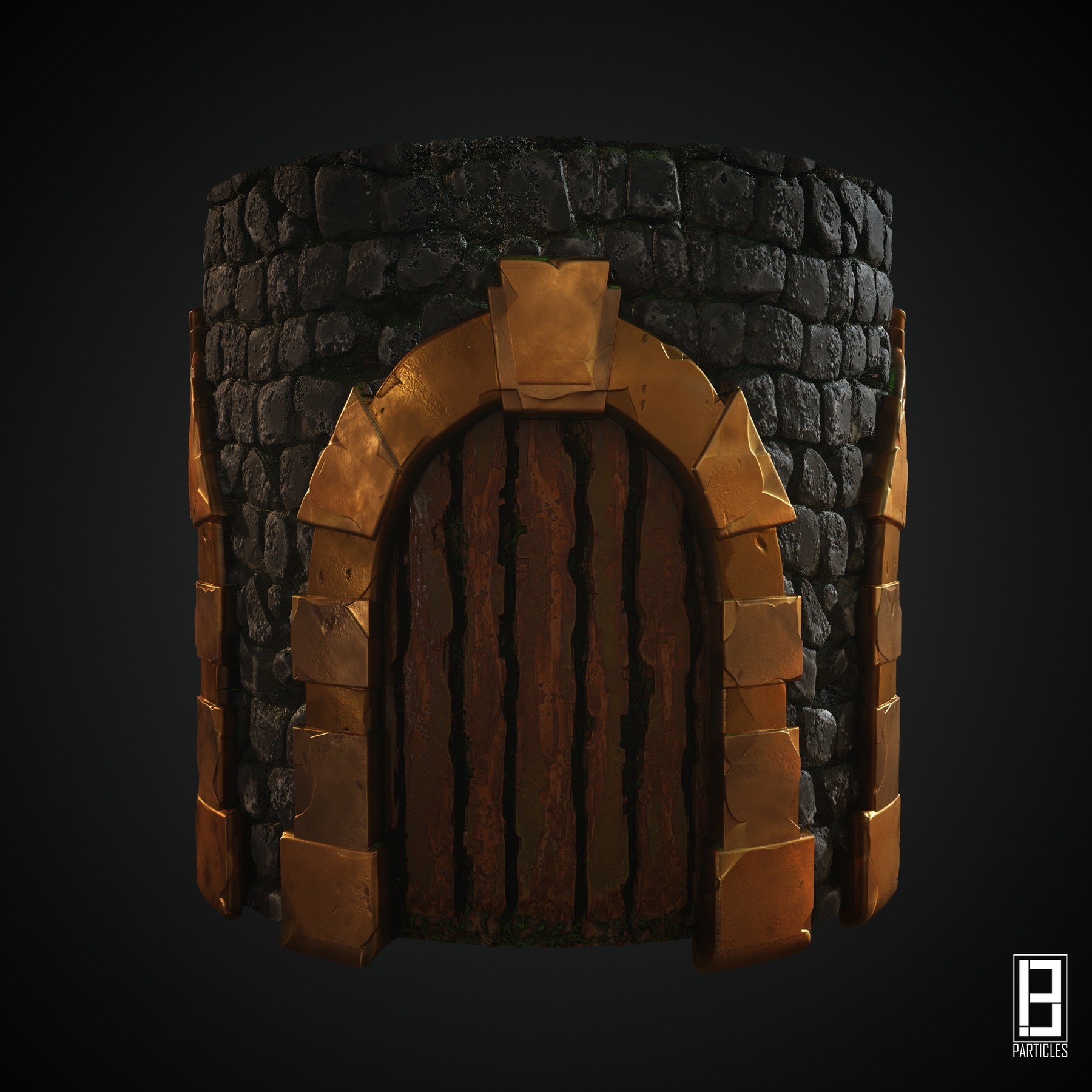 ArtStation - 4k PBR Texture Of Stylized Stone wall Door | Resources