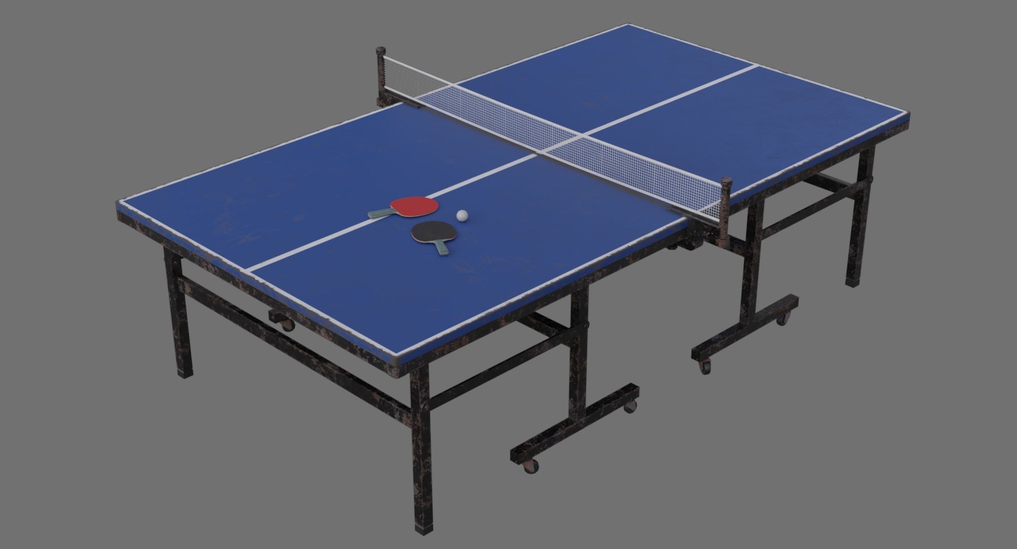 ArtStation - Ping Pong Table 2B | Game Assets