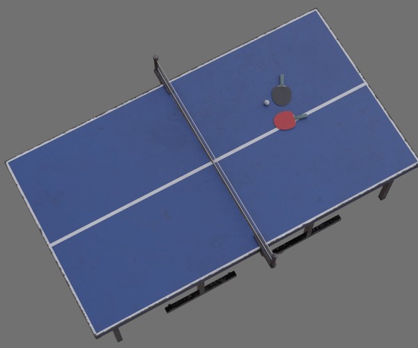 ArtStation - Ping Pong Table 2B | Game Assets