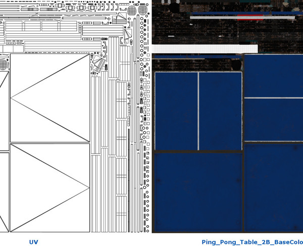 ArtStation - Ping Pong Table 2B | Game Assets