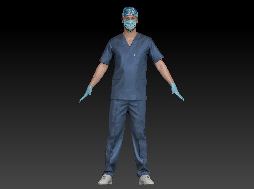 ArtStation - Surgical doctor male ready for animation 112 | Resources