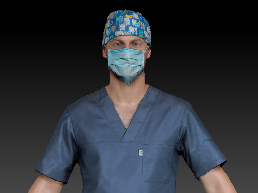 ArtStation - Surgical doctor male ready for animation 112 | Resources
