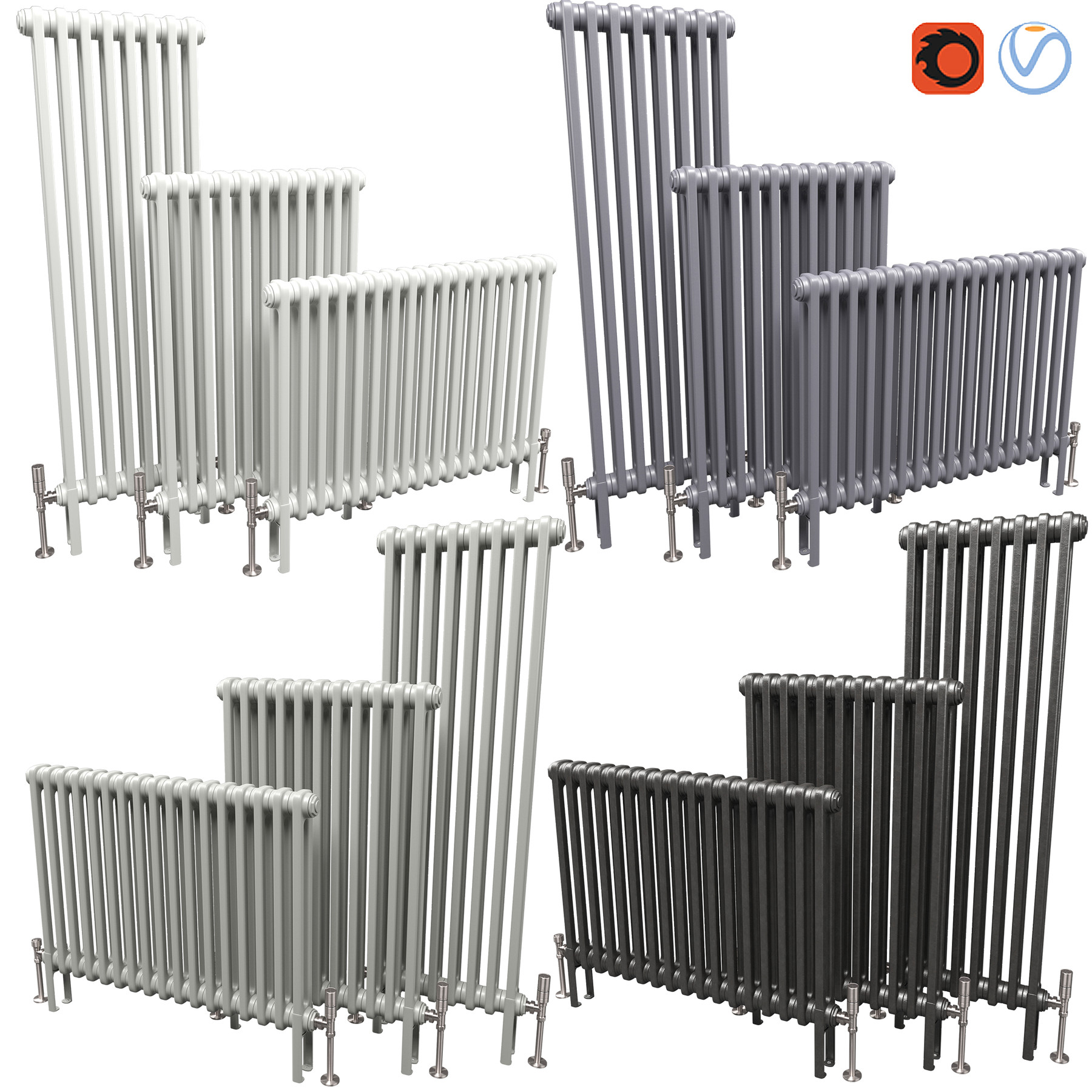 ArtStation - Butler & Rose 2 Column Horizontal Radiator | Resources