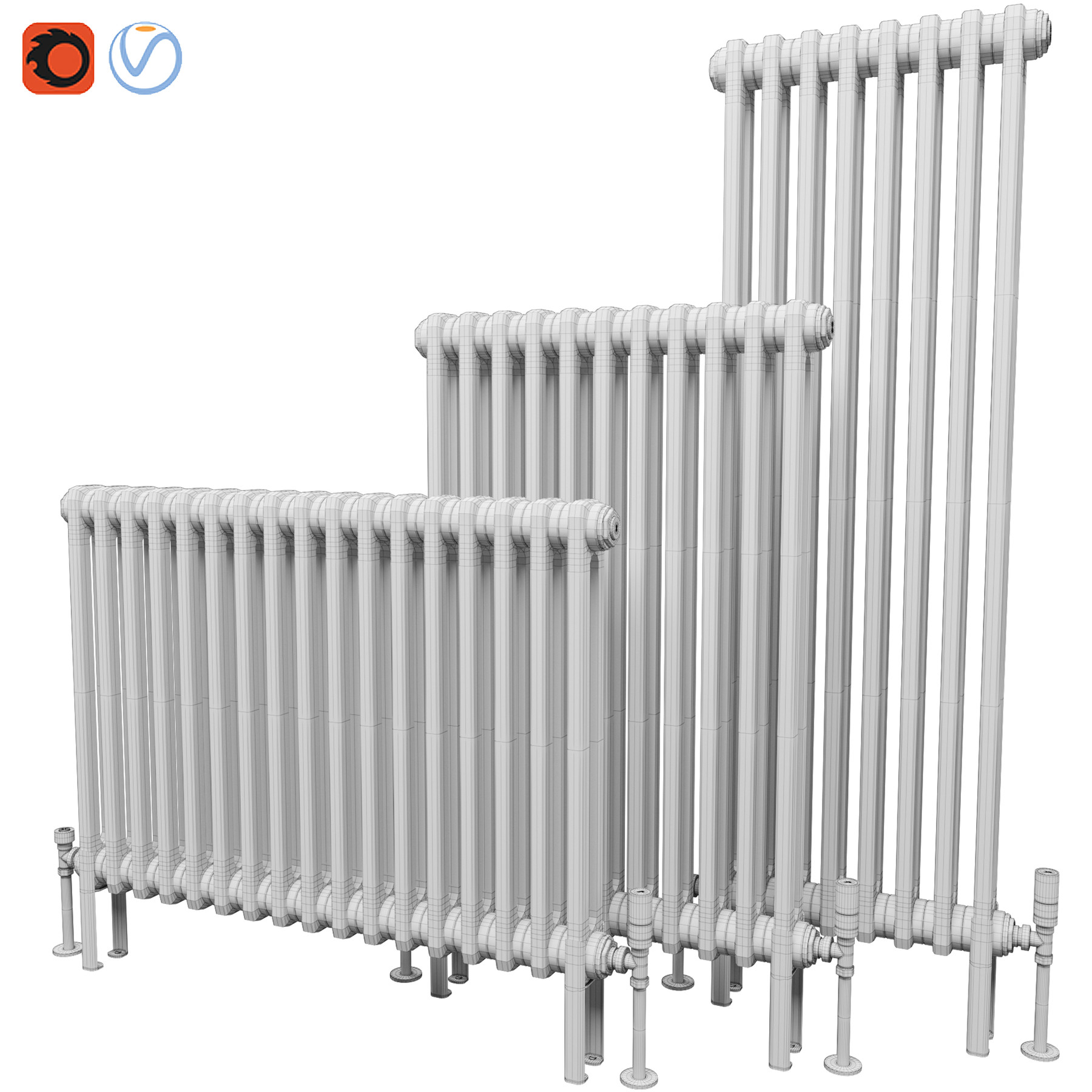 ArtStation - Butler & Rose 2 Column Horizontal Radiator | Resources