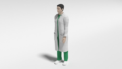 ArtStation - Low Poly Man Doctor | Resources