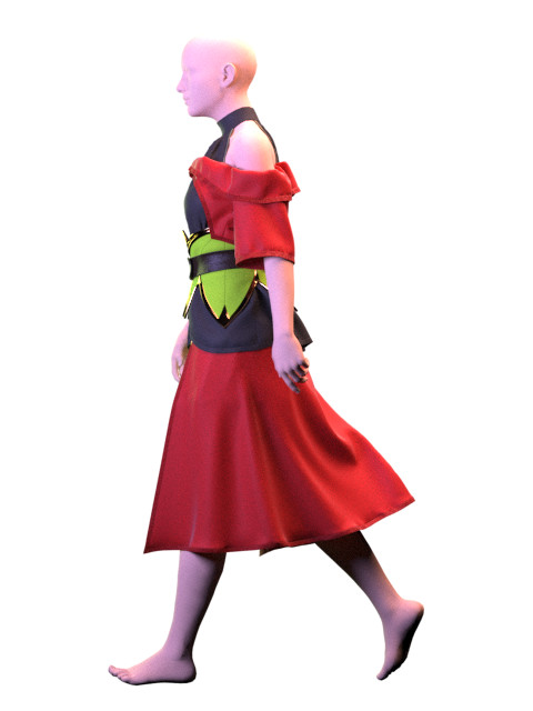 ArtStation - Female Red Cloak - 36 Marvelous Designer and Clo3D | Game ...