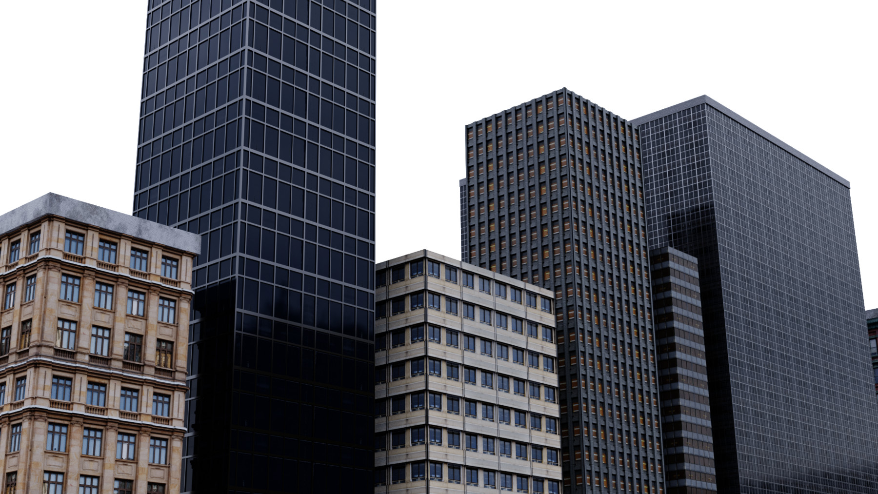 ArtStation - 10 High Rise Building Model Pack | Low Poly | Game Ready ...